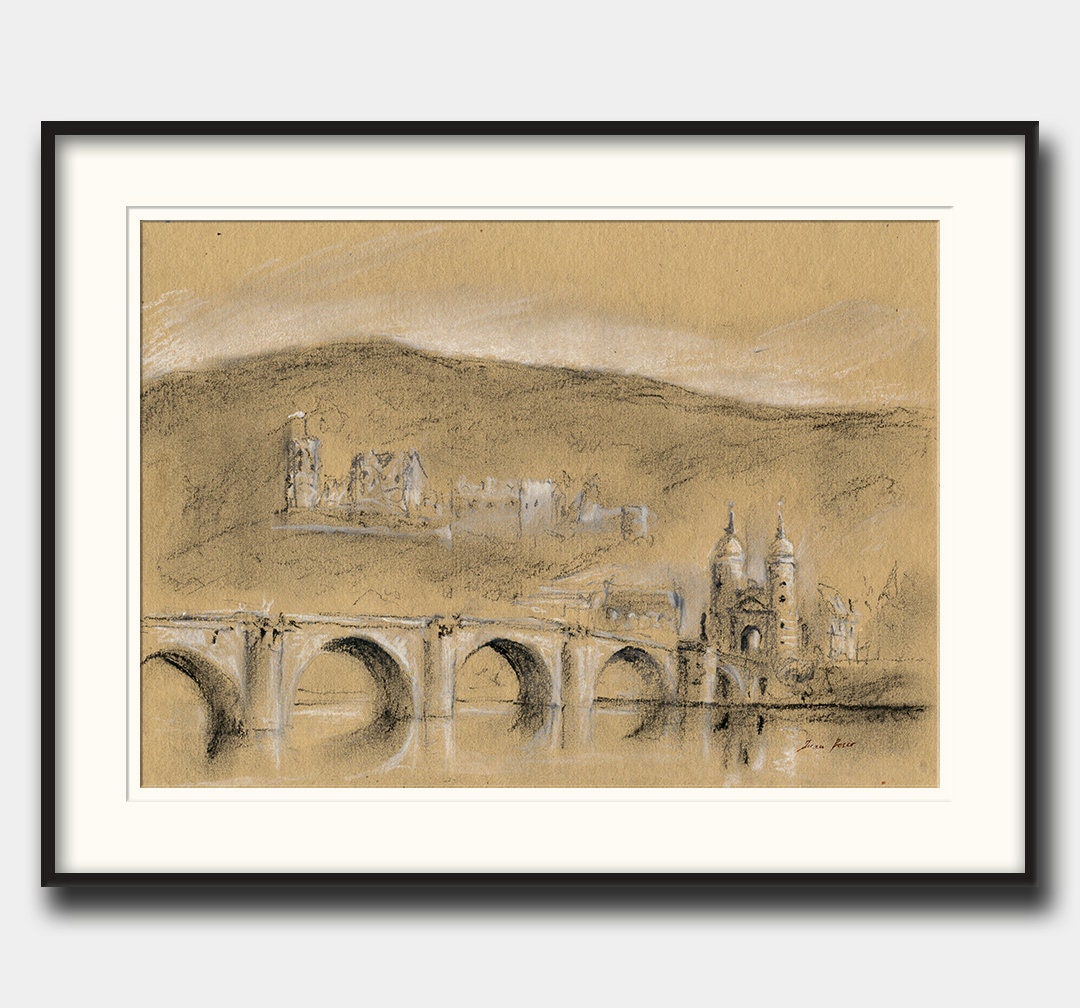 PRINT -heidelberg Castle - Heidelberg Painting -germany - Heidelberg ...
