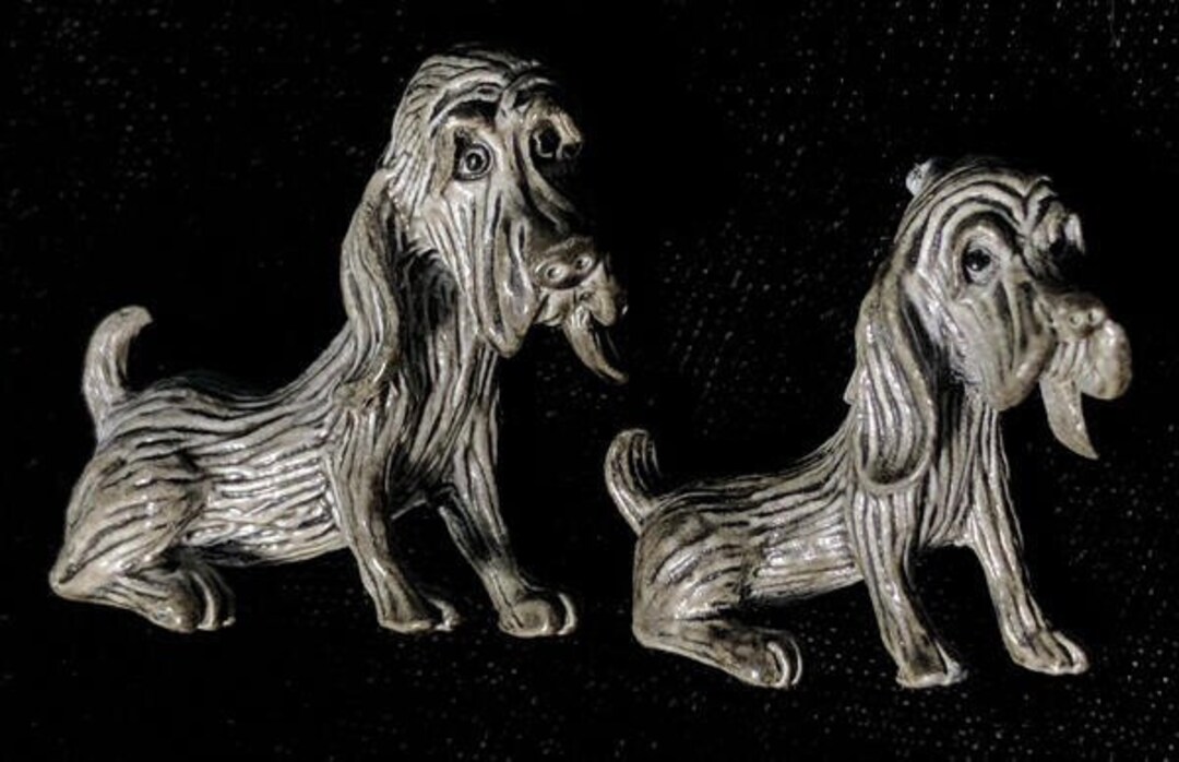 Vintage GERRY'S Hound Dog Scatter Pin Pair - Etsy