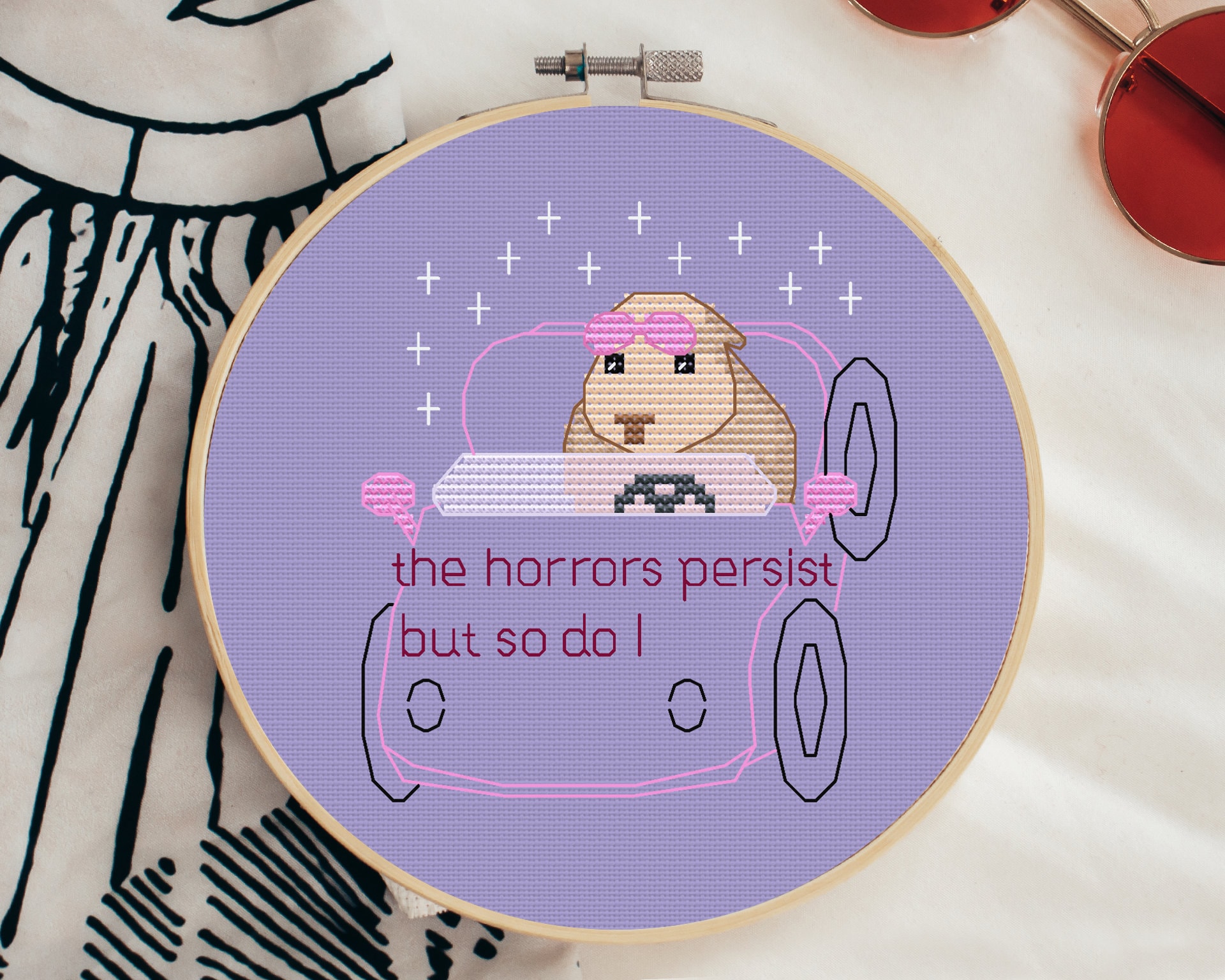 The Horrors Persist but so Do I. Meme Cross Stitch Pattern. Silly ...