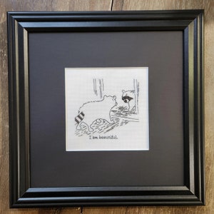 I Am Beautiful. Meme Cross Stitch Pattern. A Racoon With Good - Etsy