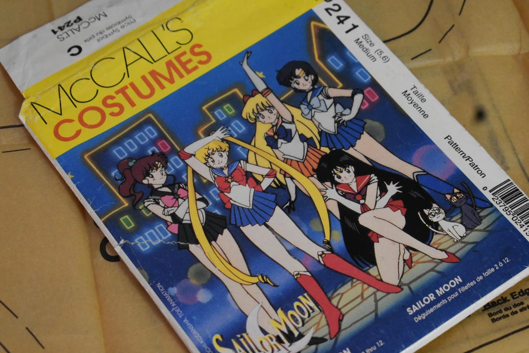 Mccall's Licensed Sailor Moon Costume Pattern 7859 Size 5, 6 Medium CUT - Etsy