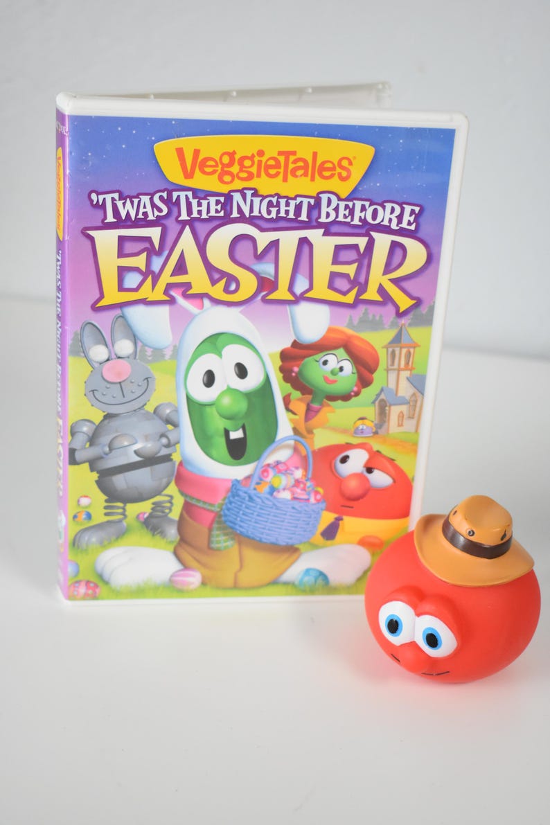 Veggietales Big Idea Bob Tomato Vinyl Figure and Easter DVD Movie - Etsy