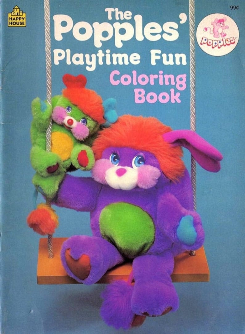PDF 1986 The Popples Playtime Fun color book pages full book | Etsy