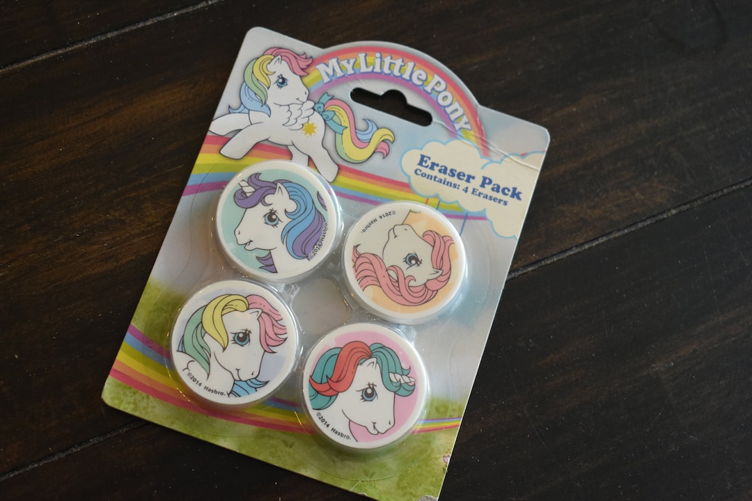 My Little Pony Retro Inspired Eraser 4 Pack - Etsy