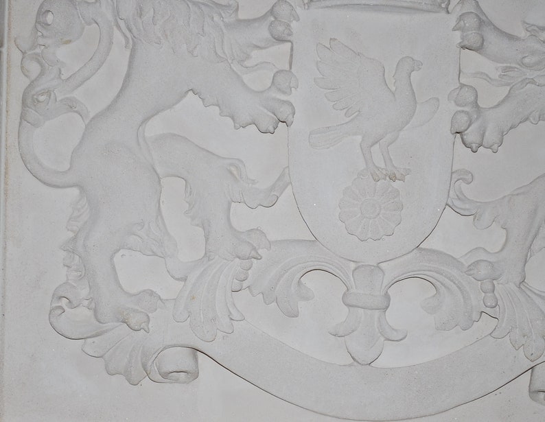 Cast Stone Royal Crest Wall Plaque Decor - Etsy