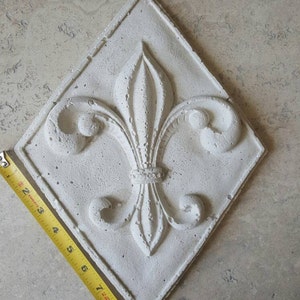 Fleur De Lis Cast Stone Decor Interior Exterior Piece Home Wall Decor ...