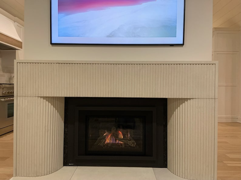 Fluted Stone Fireplace Mantel - Etsy