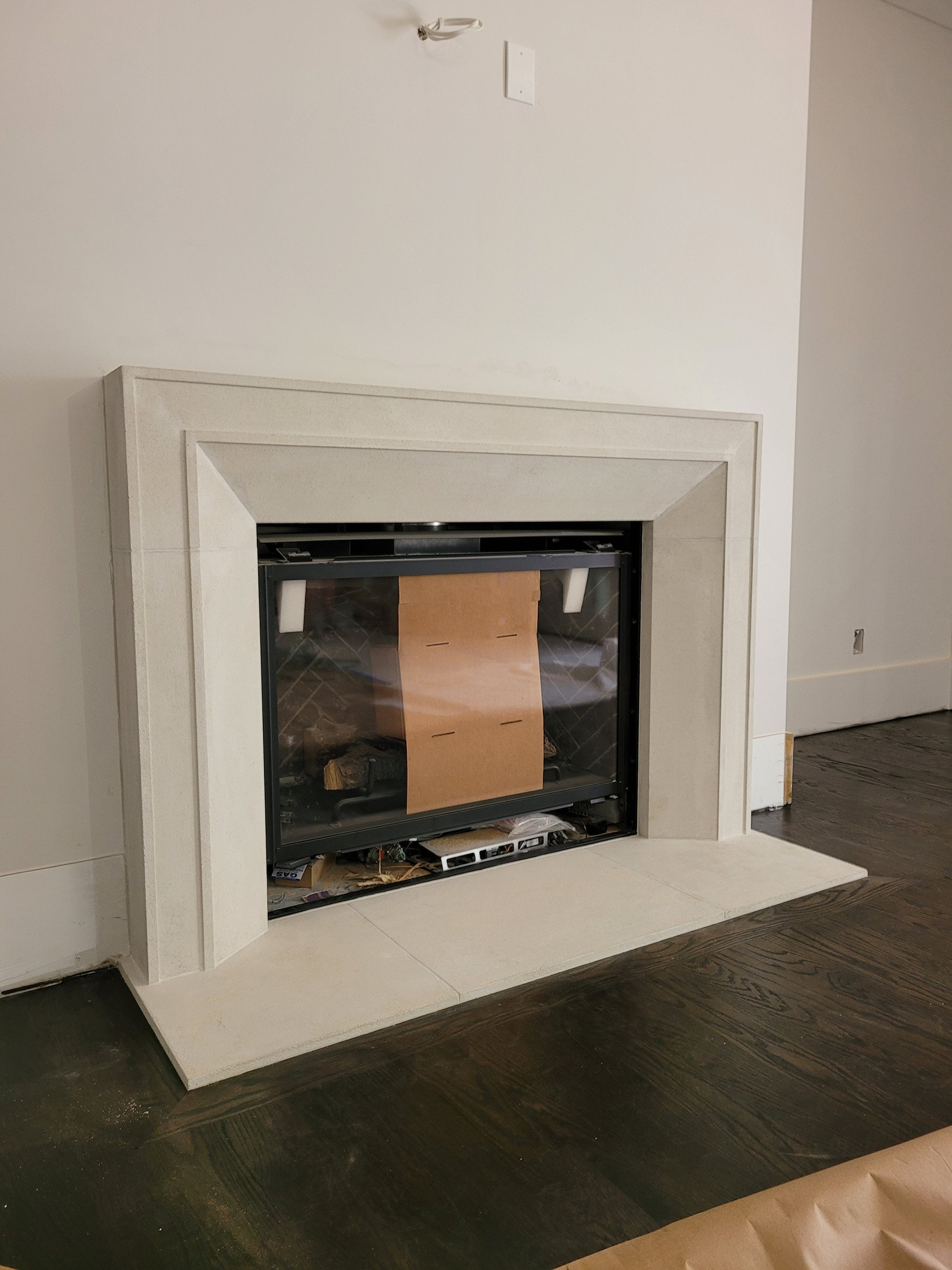 Modern Cast Stone Fireplace - Etsy