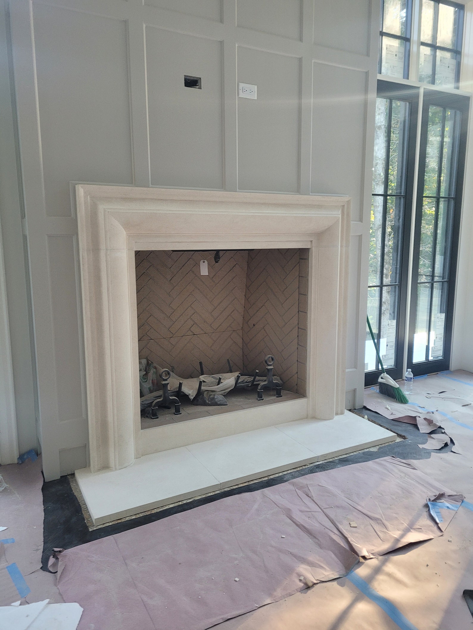 Modern Cast Stone Fireplace - Etsy