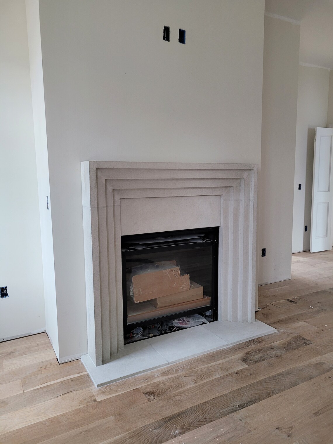 Modern Contemporary Stone Fireplace Surround - Etsy