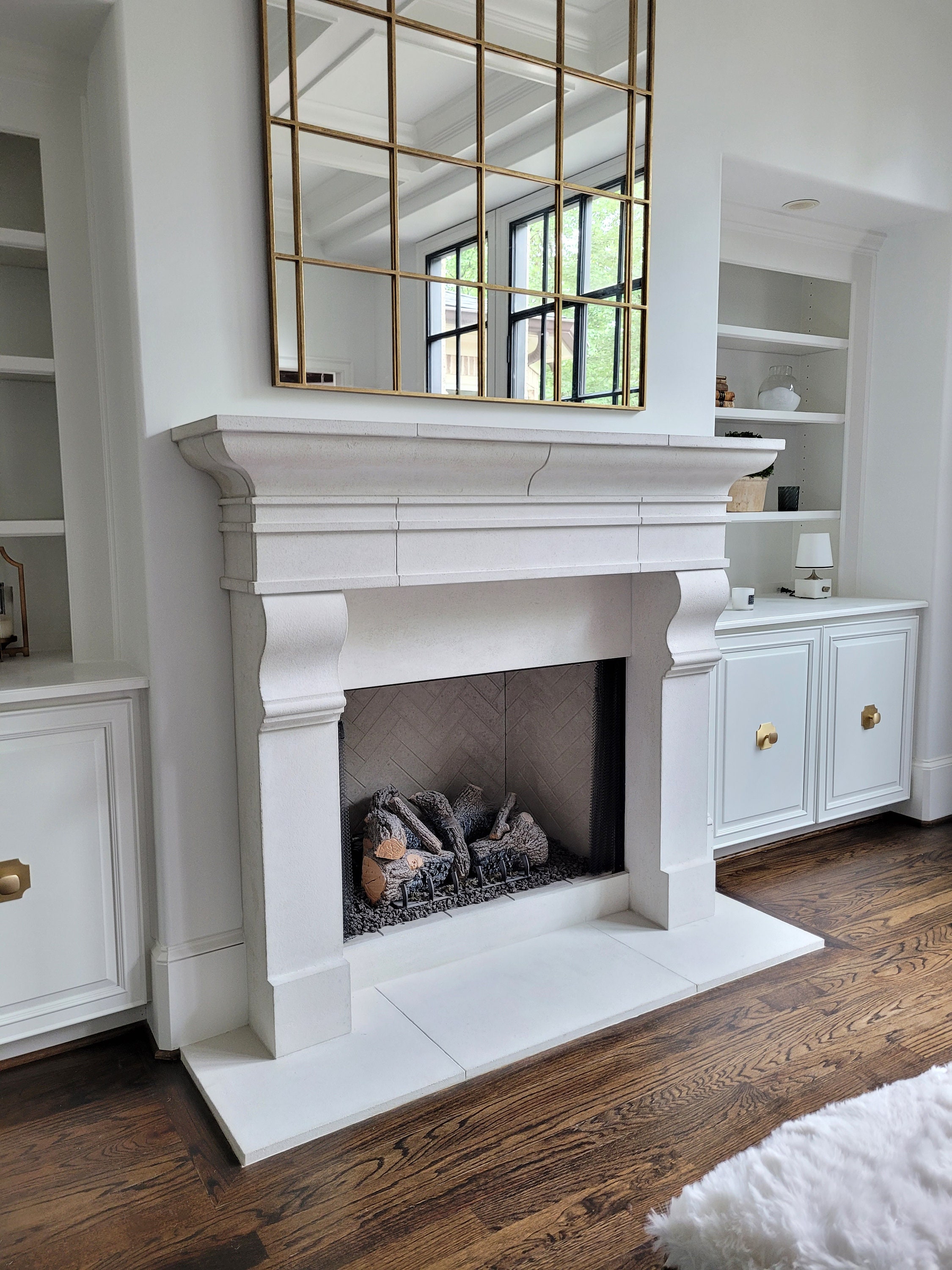 Cast Limestone Fireplace - Etsy