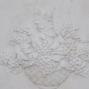 Cast Stone Plaque Kitchen Wall Decor Wine Cellar Outdoor Fireplace Back ...