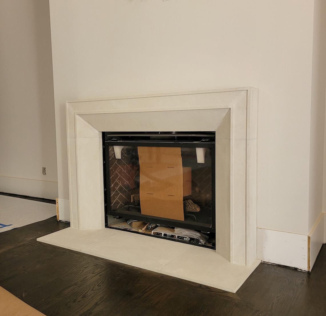 Modern Cast Stone Fireplace - Etsy