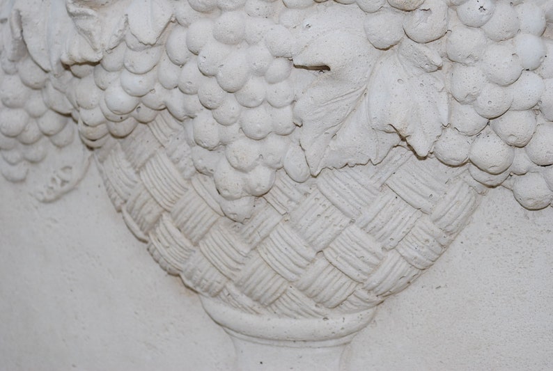 Cast Stone Plaque Kitchen Wall Decor Wine Cellar Outdoor Fireplace Back ...