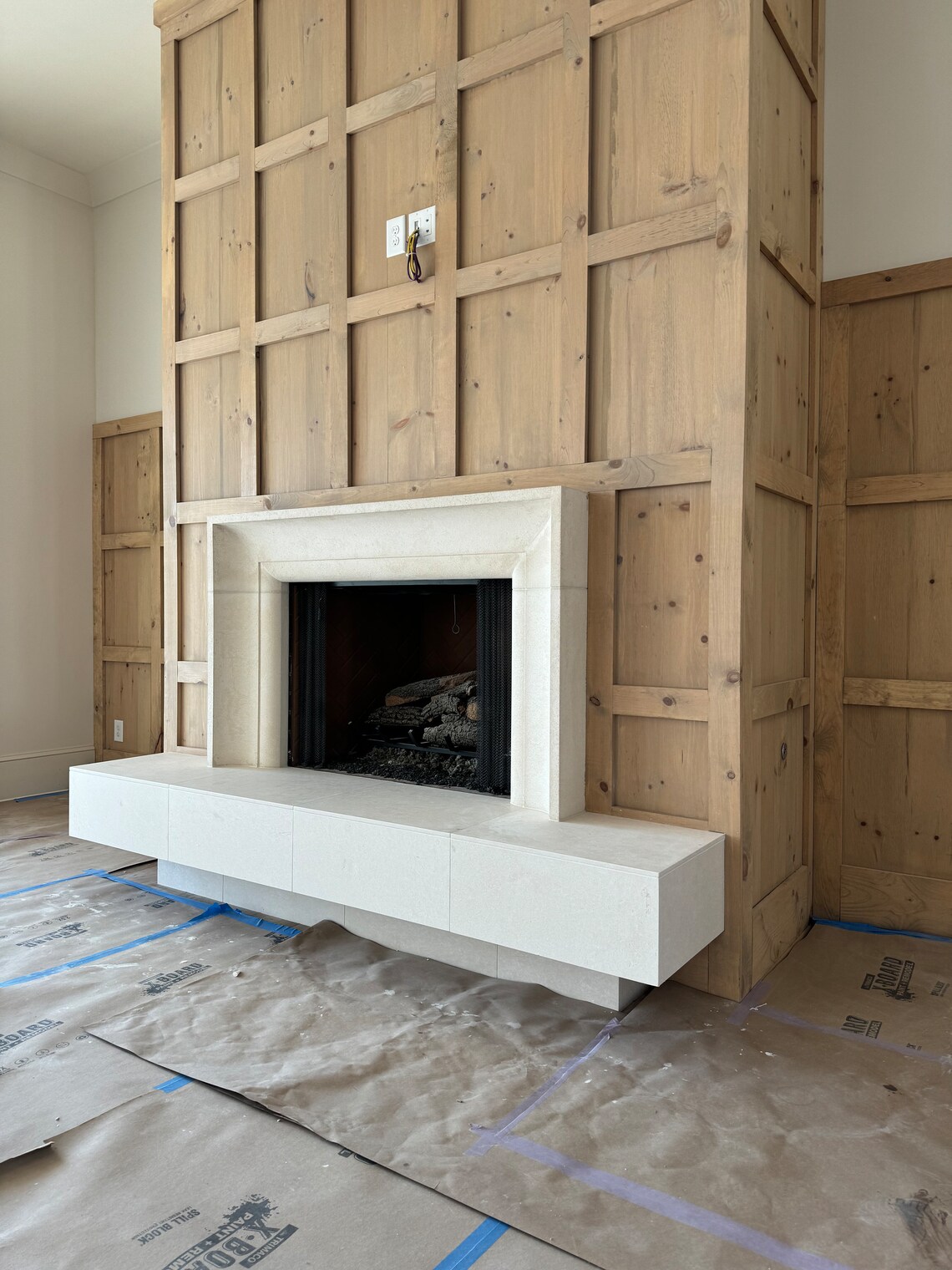 Modern Cast Limestone Fireplace Surround - Etsy