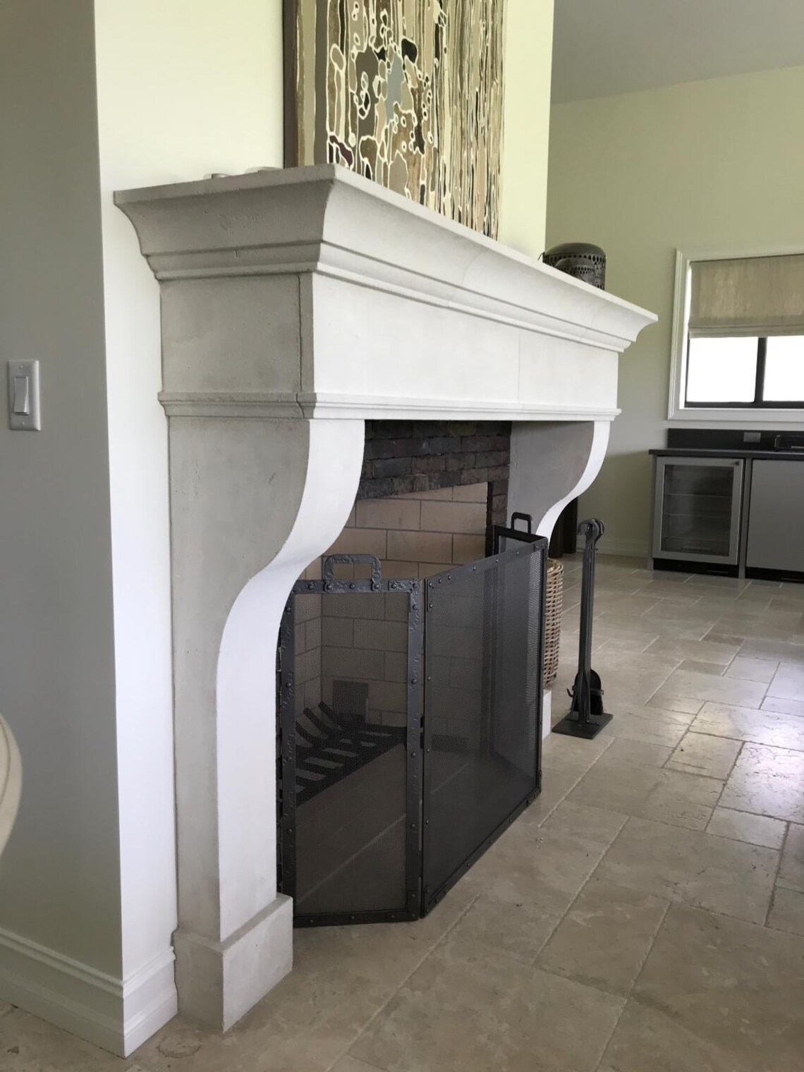 Cast Limestone Fireplace Surround - Etsy