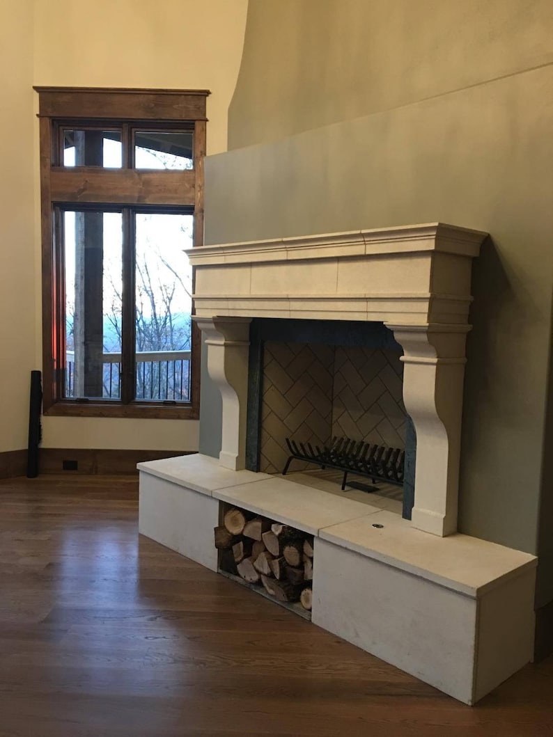 Cast Limestone Fireplace - Etsy