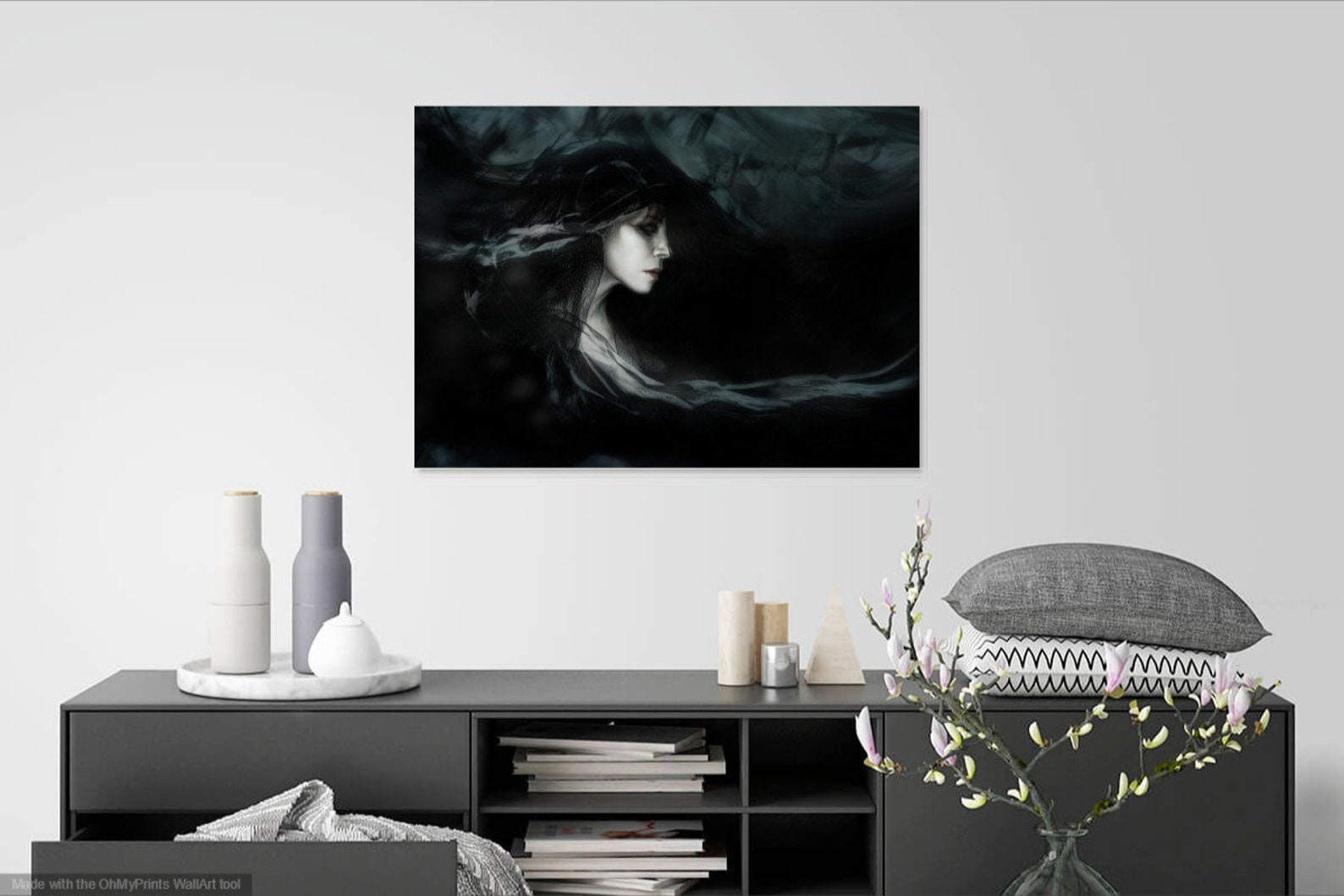 Gothic Wall Art, Gothic Portrait Art, Dark Art, Home Decor, Gothic Home ...