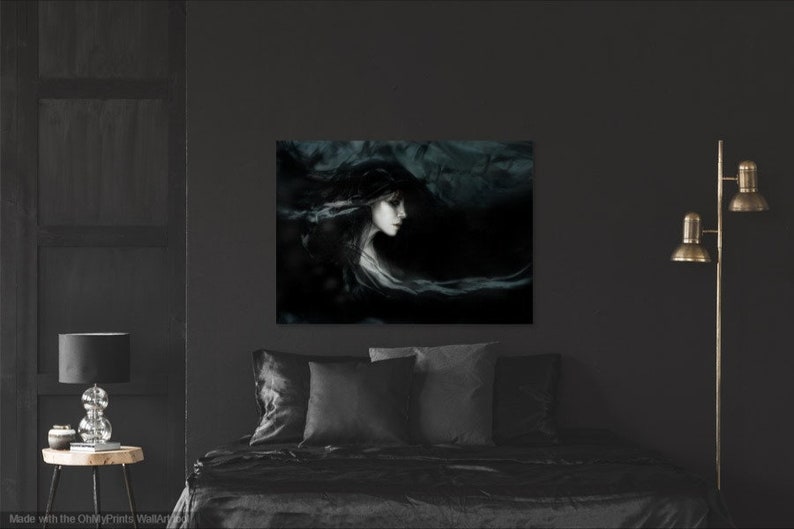 Gothic wall art Gothic portrait art dark art home decor | Etsy