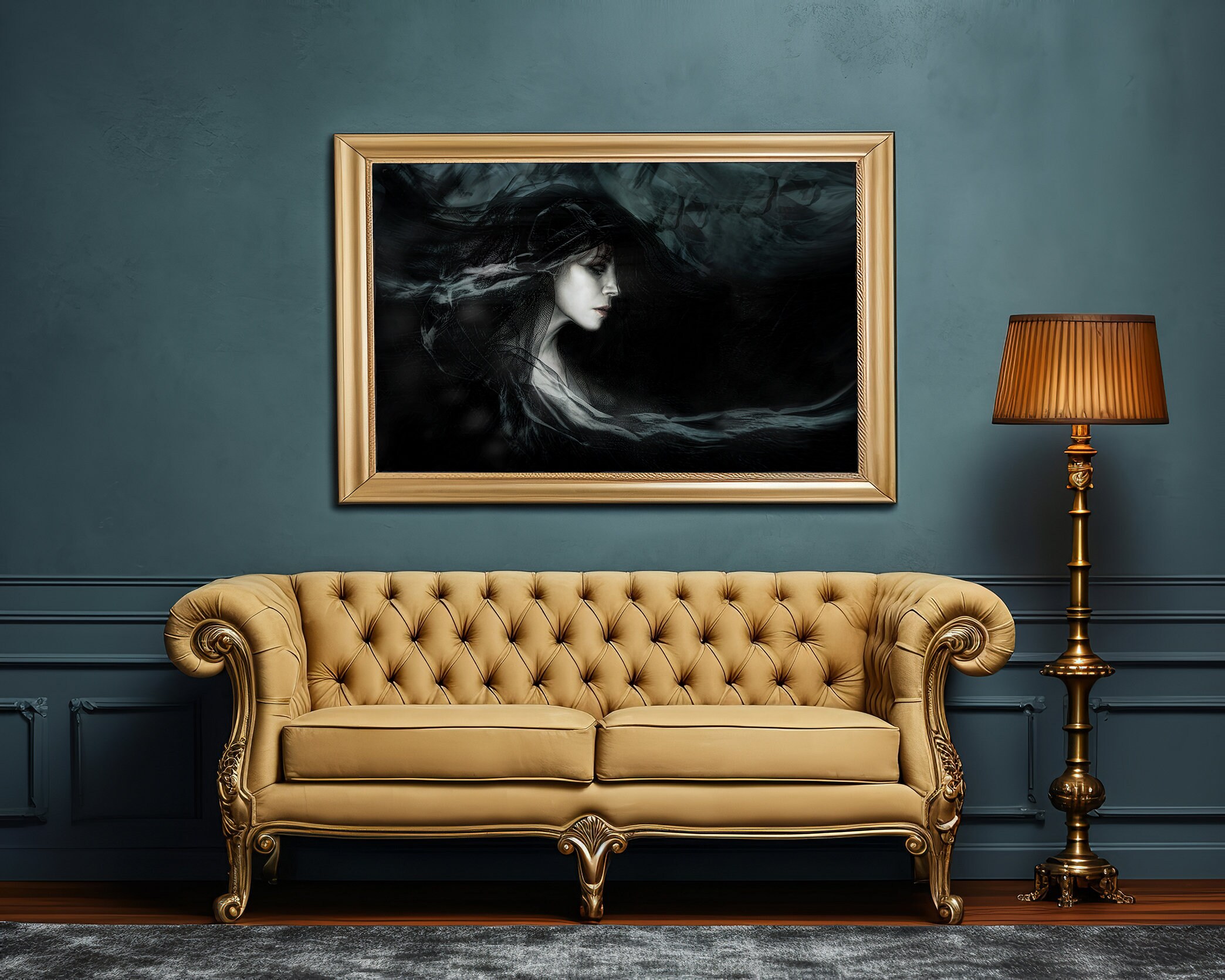Gothic Wall Art, Gothic Portrait Art, Dark Art, Home Decor, Gothic Home ...