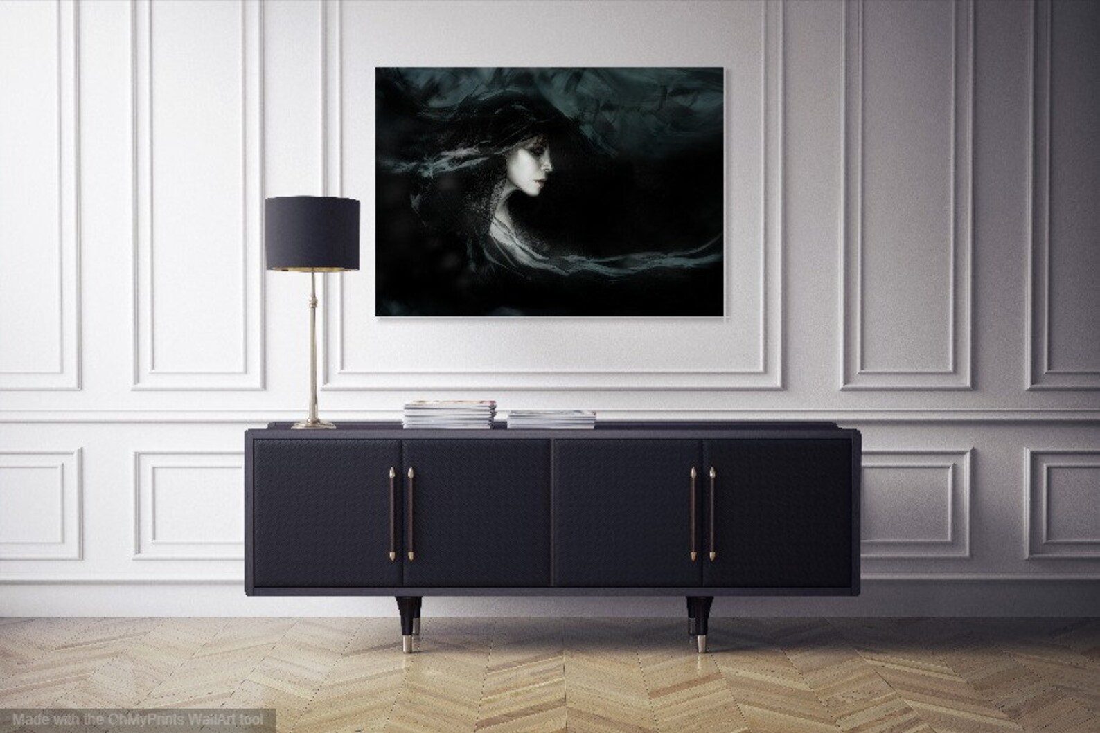 Gothic Wall Art, Gothic Portrait Art, Dark Art, Home Decor, Gothic Home ...