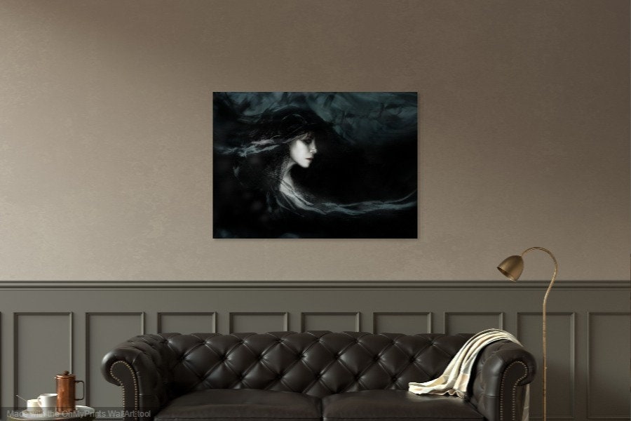 Gothic Wall Art, Gothic Portrait Art, Dark Art, Home Decor, Gothic Home ...