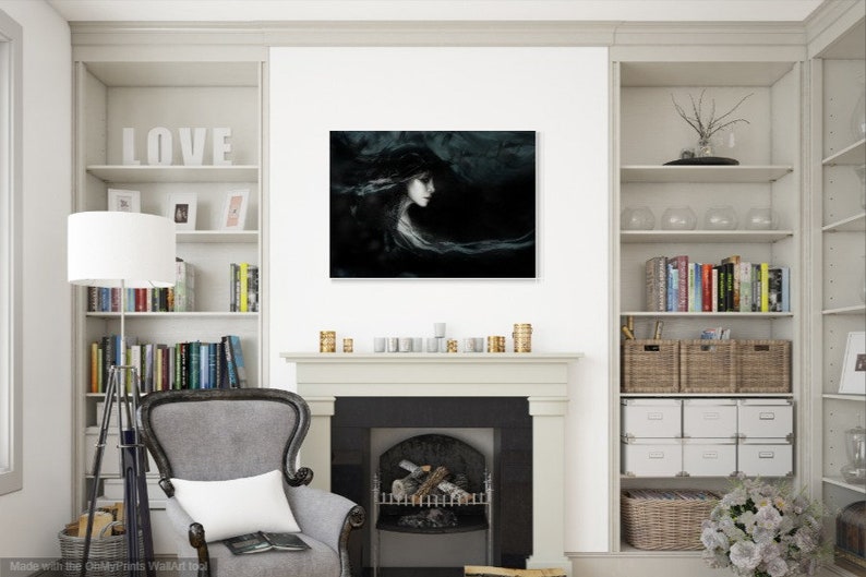 Gothic wall art Gothic portrait art dark art home decor | Etsy