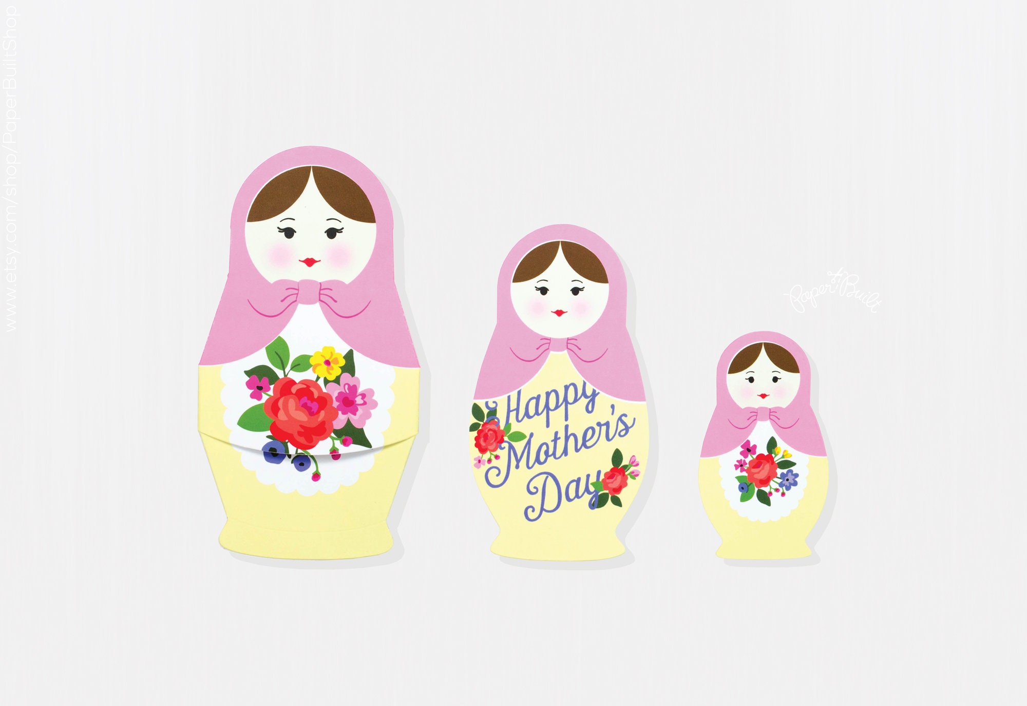 Special Mother's Day Card Nesting Doll Russian Nesting - Etsy