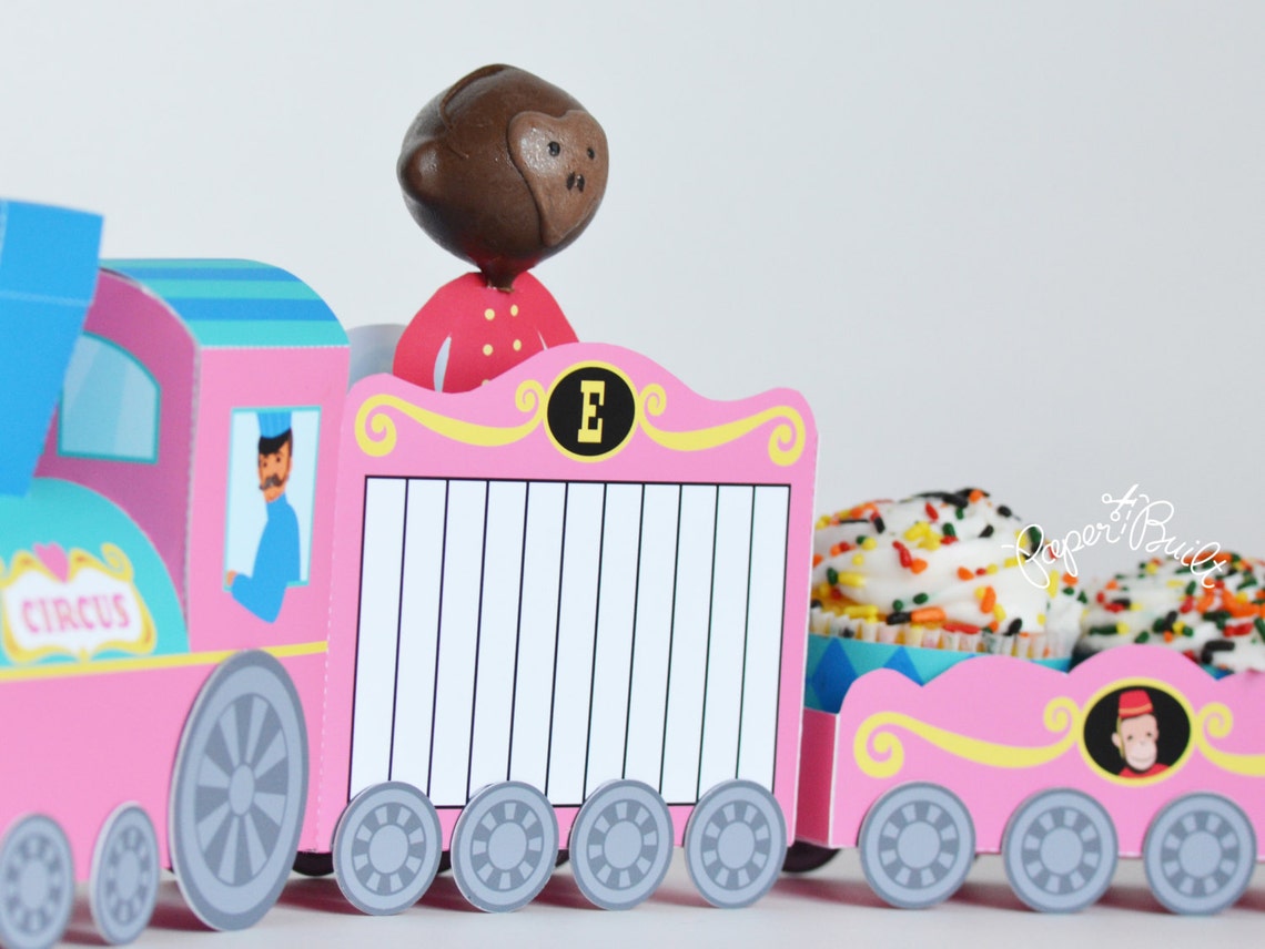 INSTANT DOWNLOAD - Printable Circus Treat Train Favor Box/ Gift Box ...