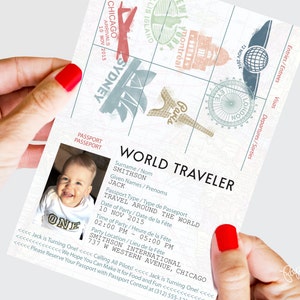 World Traveler Passport Invitation, Airplane Birthday, Plane Birthday ...