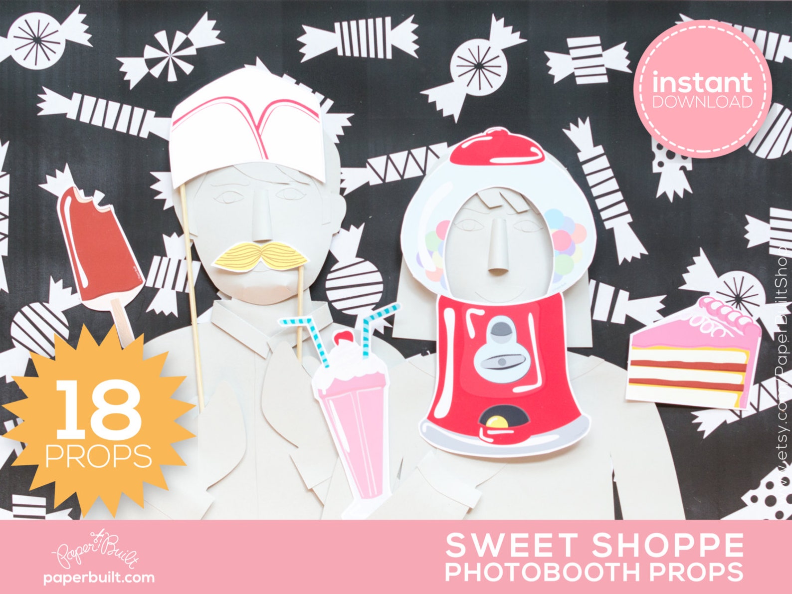 Sweet Shoppe Party Photo Booth Props Photobooth Props - Etsy