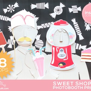 Sweet Shoppe Party, Photo Booth Props, Photobooth Props, Cupcakes ...