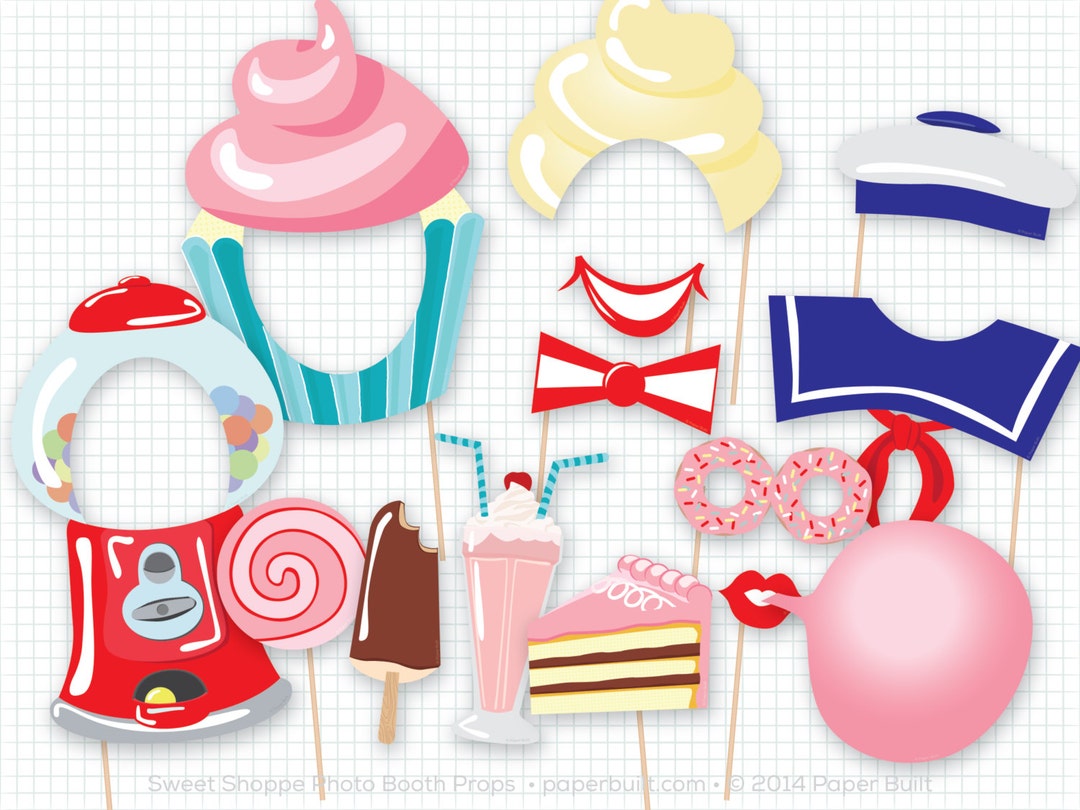 Sweet Shoppe Party, Photo Booth Props, Photobooth Props, Cupcakes ...