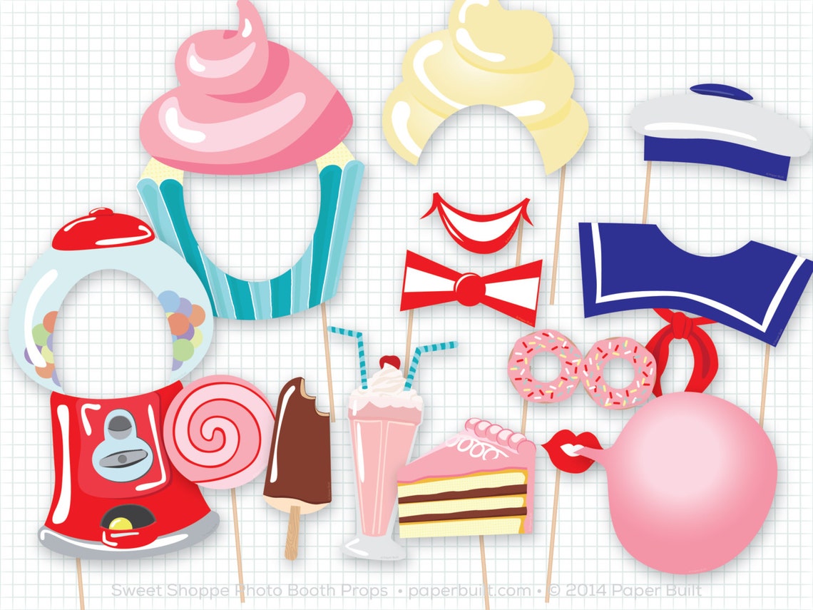 Sweet Shoppe Party Photo Booth Props Photobooth Props - Etsy