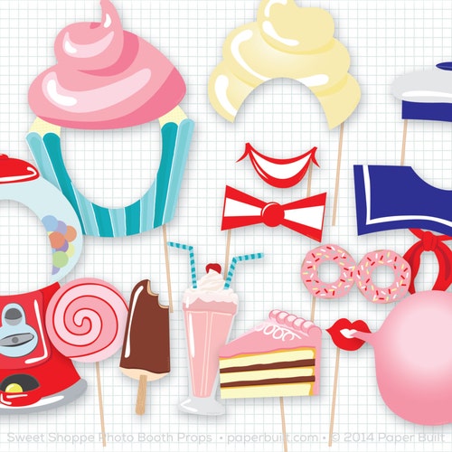 Ice Cream Party Photo Booth Props Photobooth Props Ice - Etsy