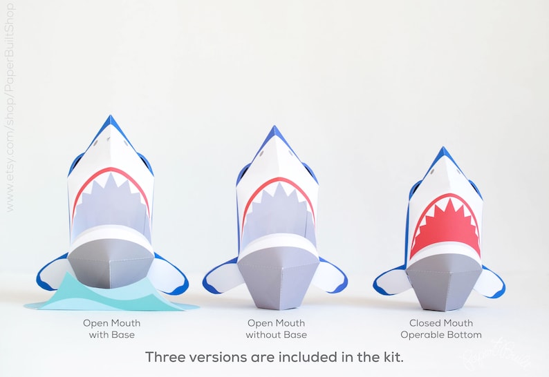 Shark Favor Box Shark Party Supplies Jaws Ocean Party | Etsy