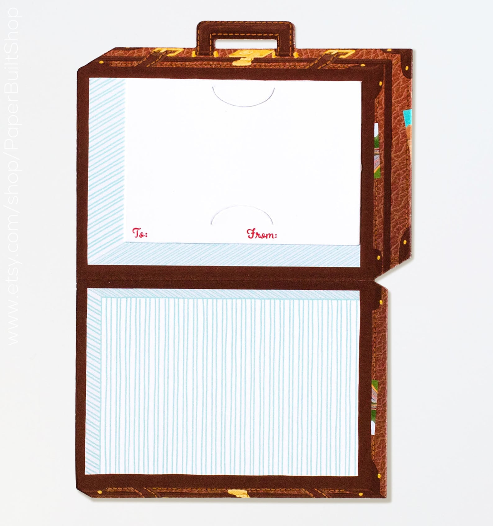 Special Vintage Suitcase Card Congratulations Card Die-cut - Etsy