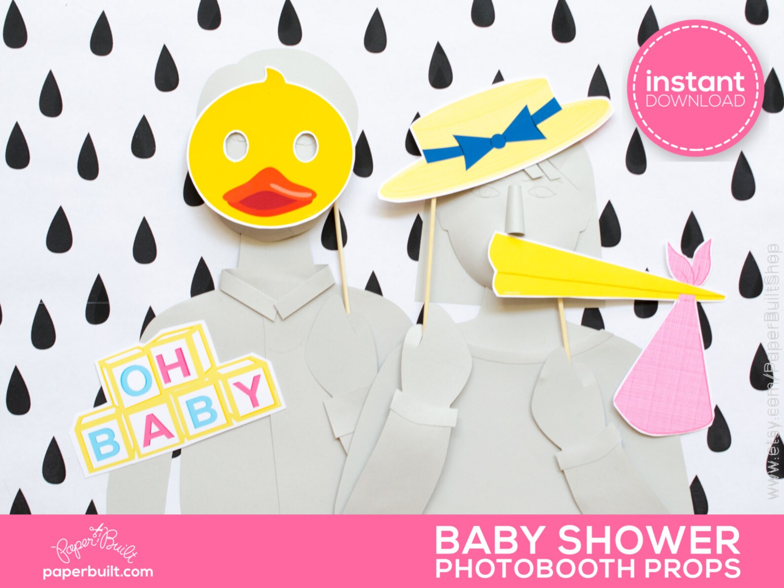 Baby Shower Photo Booth Props Photobooth Props Baby Shower | Etsy