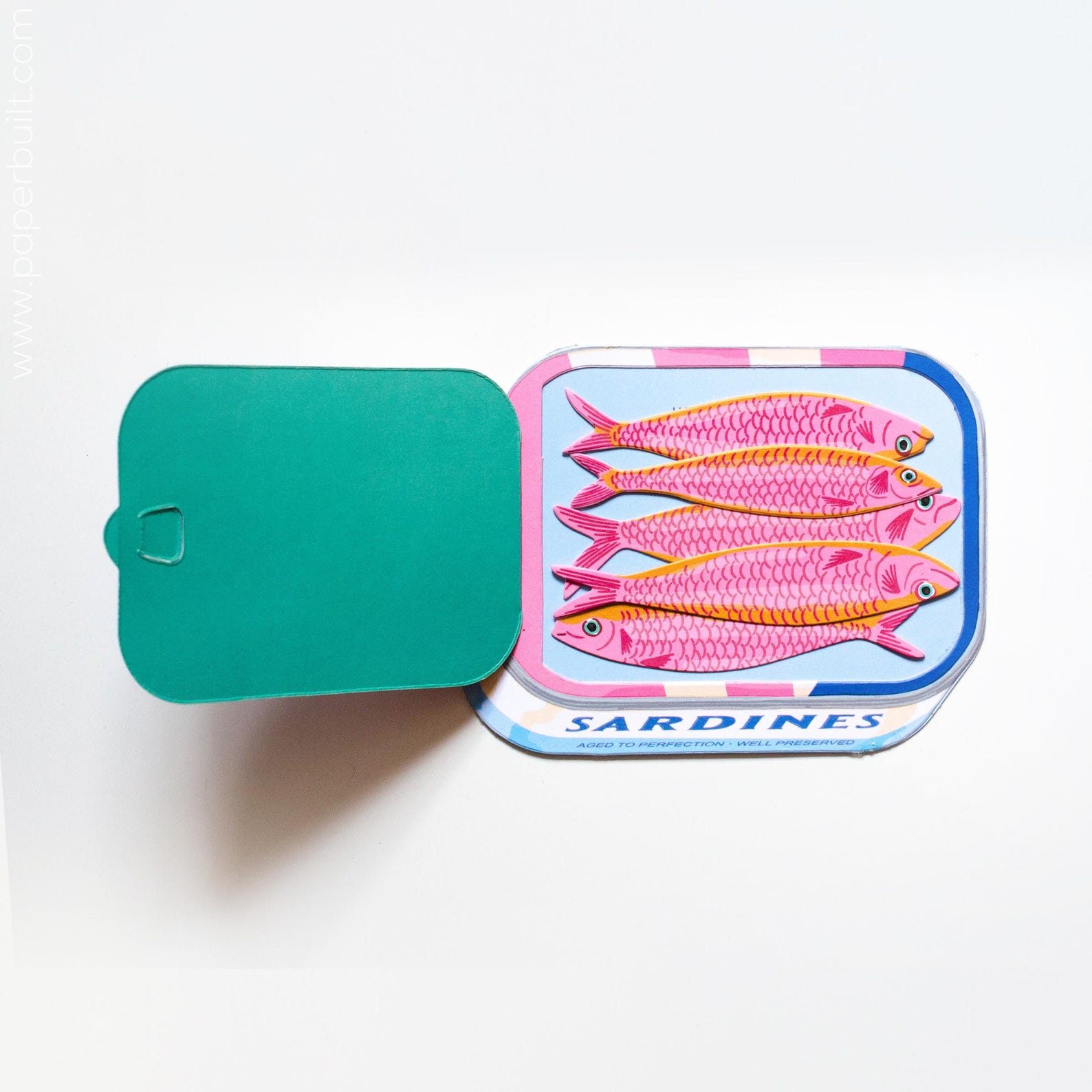 Sardine Can Birthday Card – Die-cut Fish Tin With Removable Lid & Punny ...