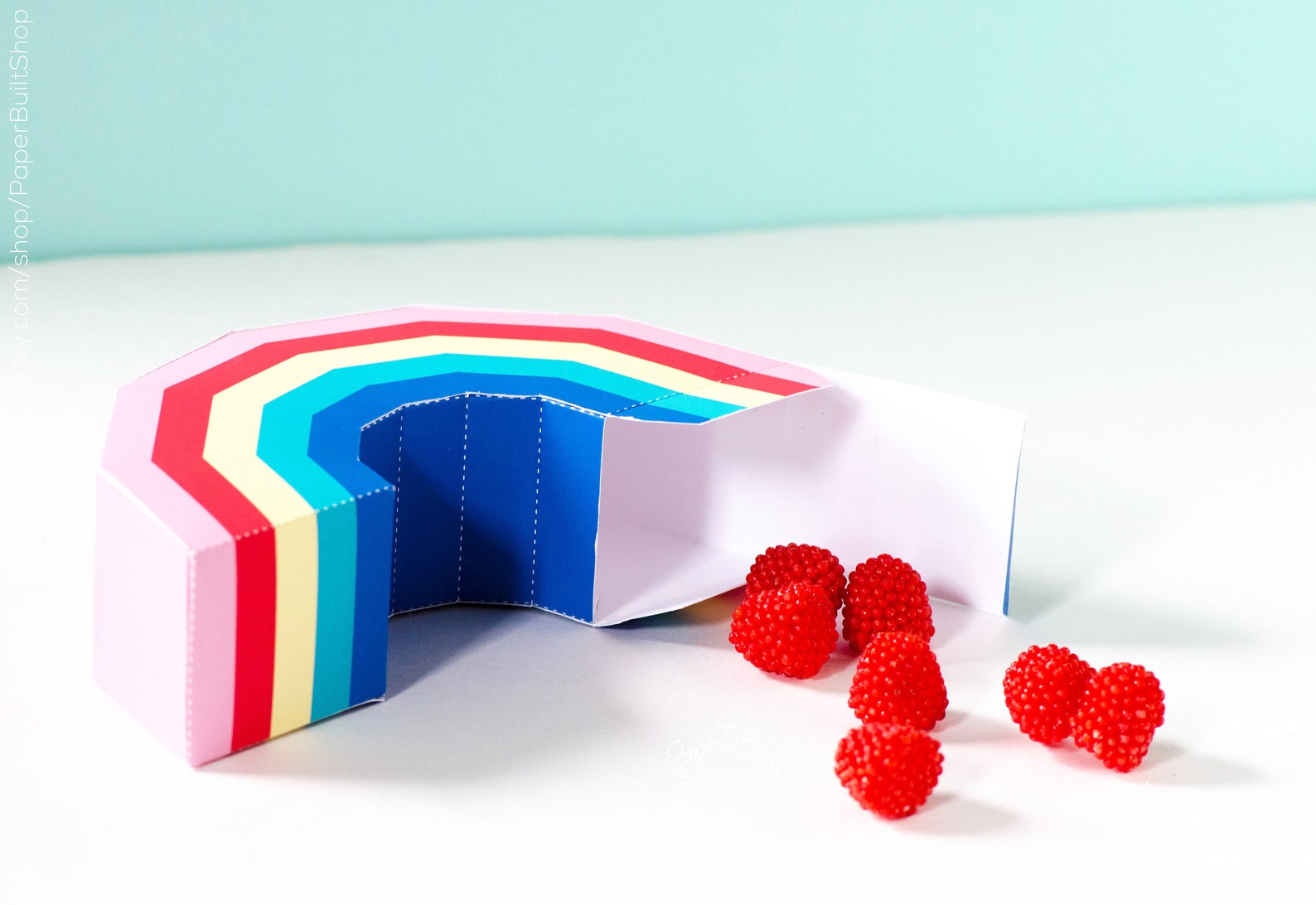 Rainbow Favor Box Rainbow Party Rainbows and Unicorns Pink - Etsy