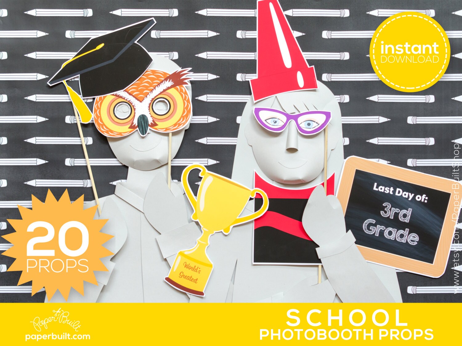 Back to School Photo Booth Props First Day Photobooth Props - Etsy