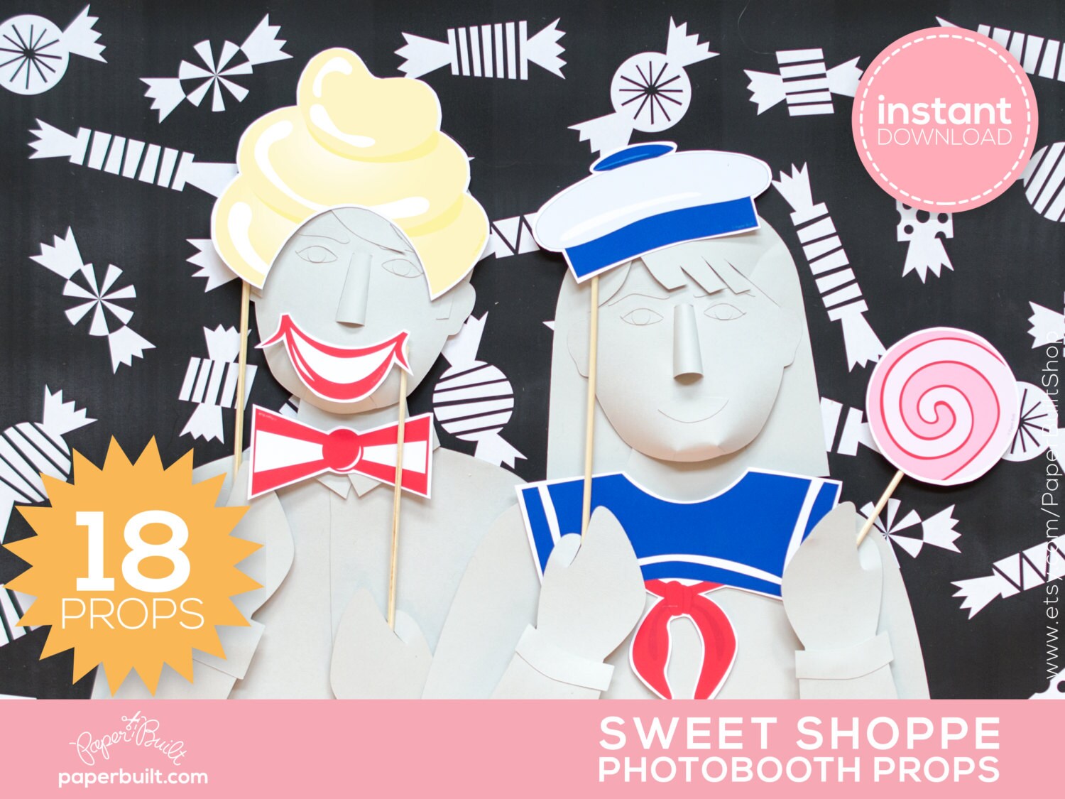 Sweet Shoppe Party Photo Booth Props Photobooth Props - Etsy