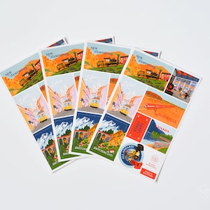 Train-themed Travel Stickers, Train Party, for Suitcase Favor Box ...