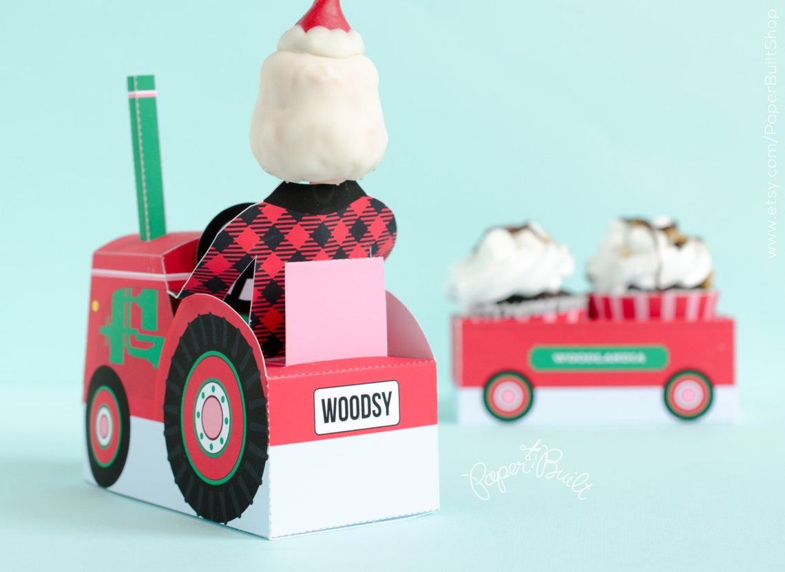 Tractor Treat Train Christmas Treat Box Cake Pop Cakepop | Etsy