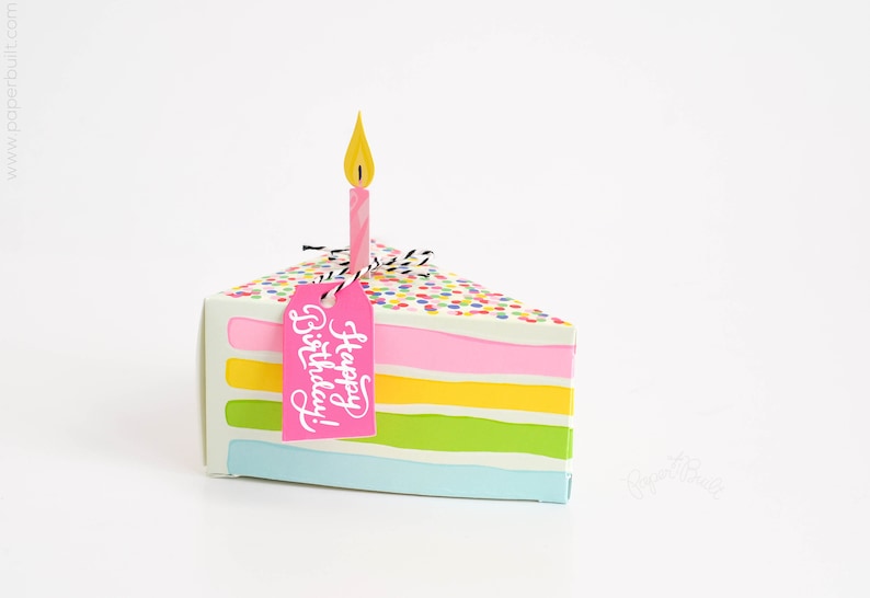 Cake Slice Favor Box Kit, Birthday Hostess Gift - Etsy