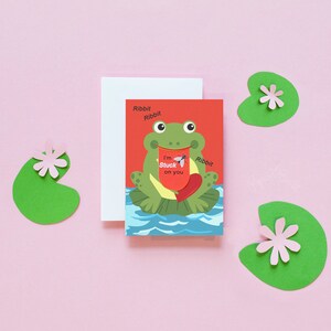 Kids Valentine Card, Frog Valentine, Palentines Day, School Classroom ...