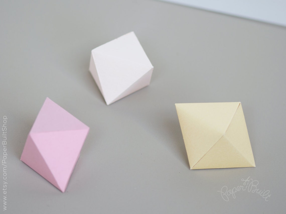 Geometric Garland Paper Octahedron Banner DIY Kit Nursery | Etsy