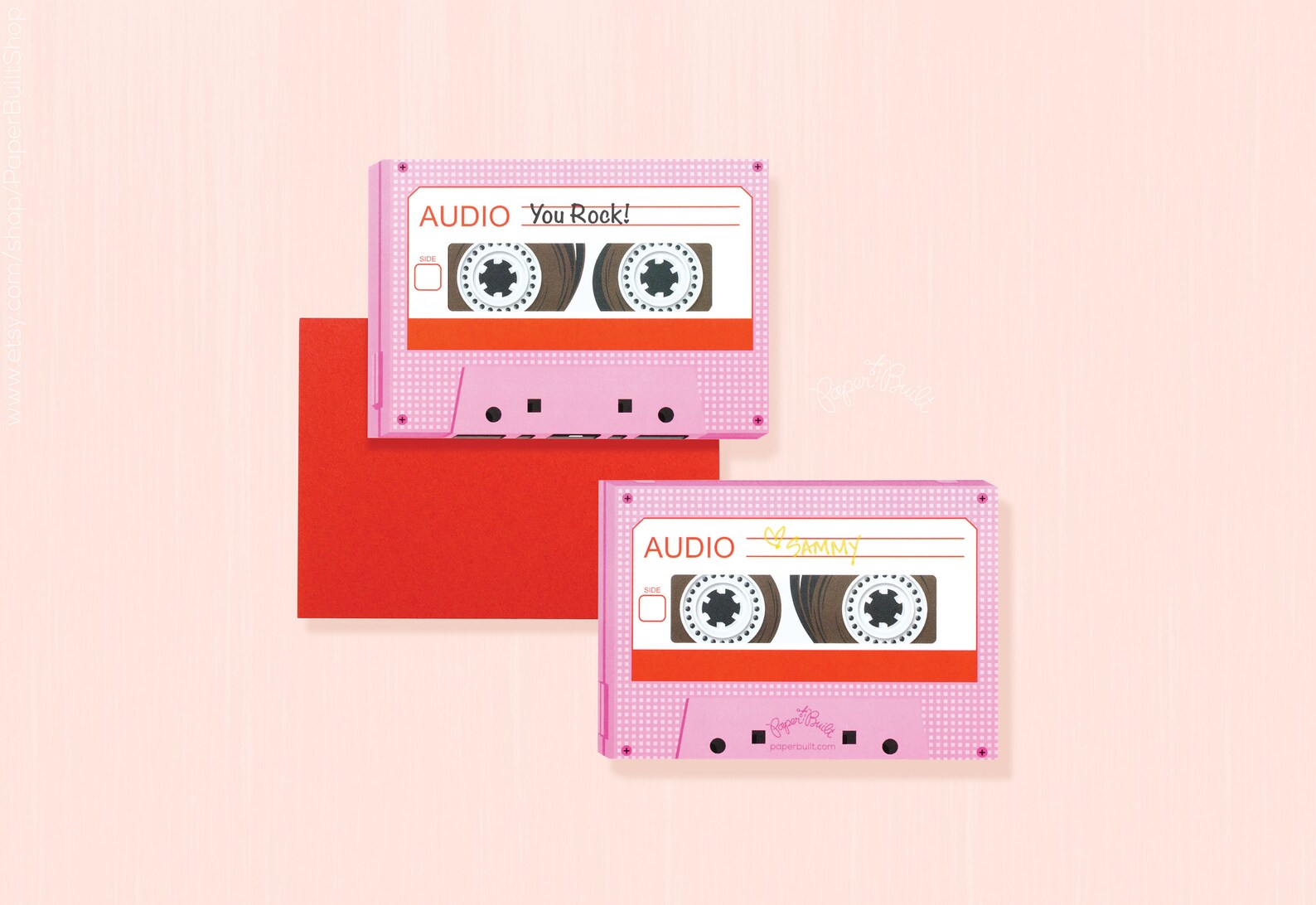 Mixed Tape Valentine Card, 80s Retro Cassette, Die Cut - Etsy