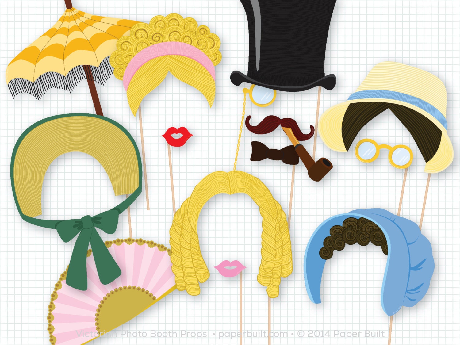 Jane Austin Photo Booth Props Victorian Photobooth Props Old - Etsy ...