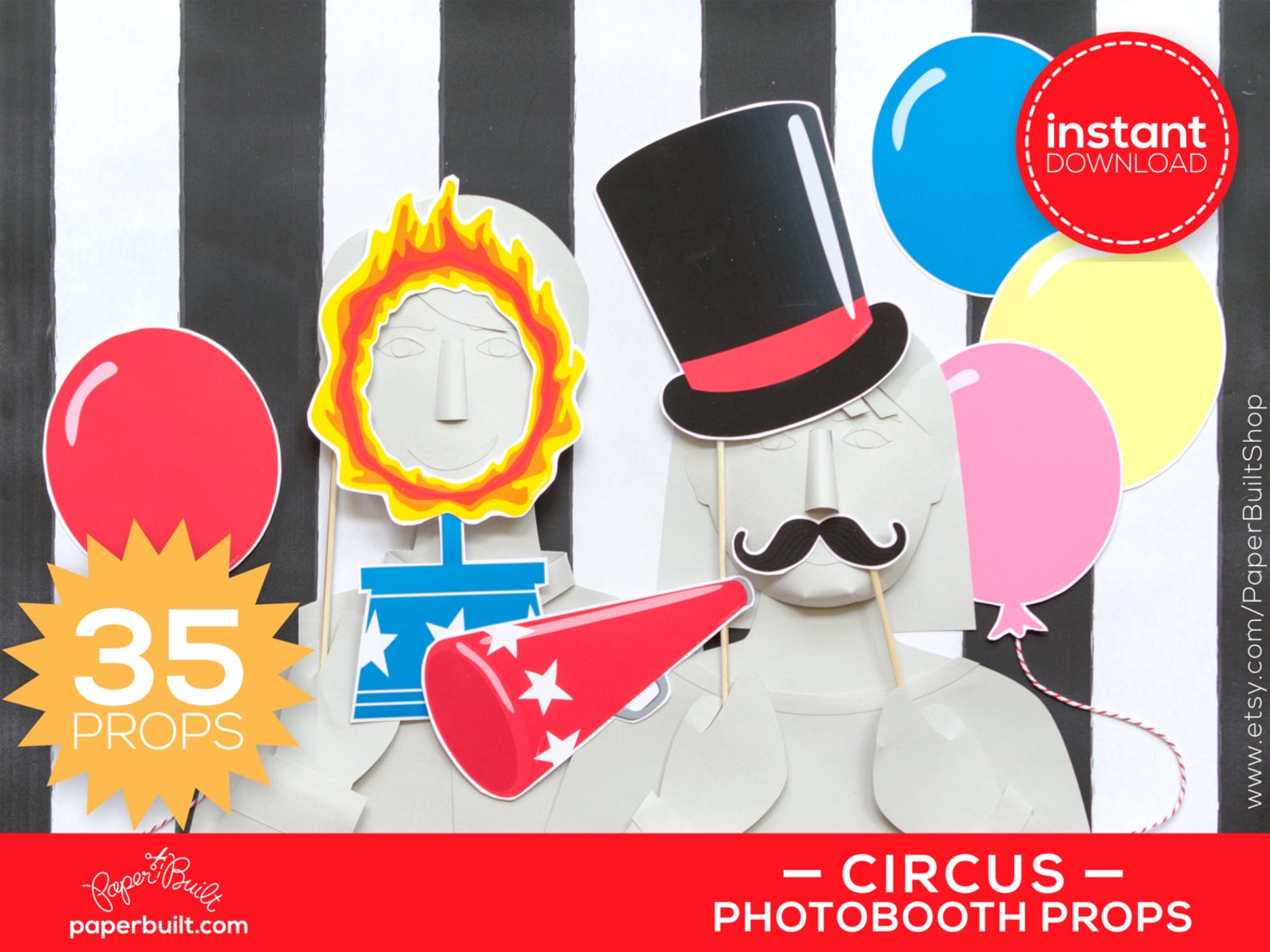 Circus Photo Booth Props Photobooth Props Circus Birthday - Etsy